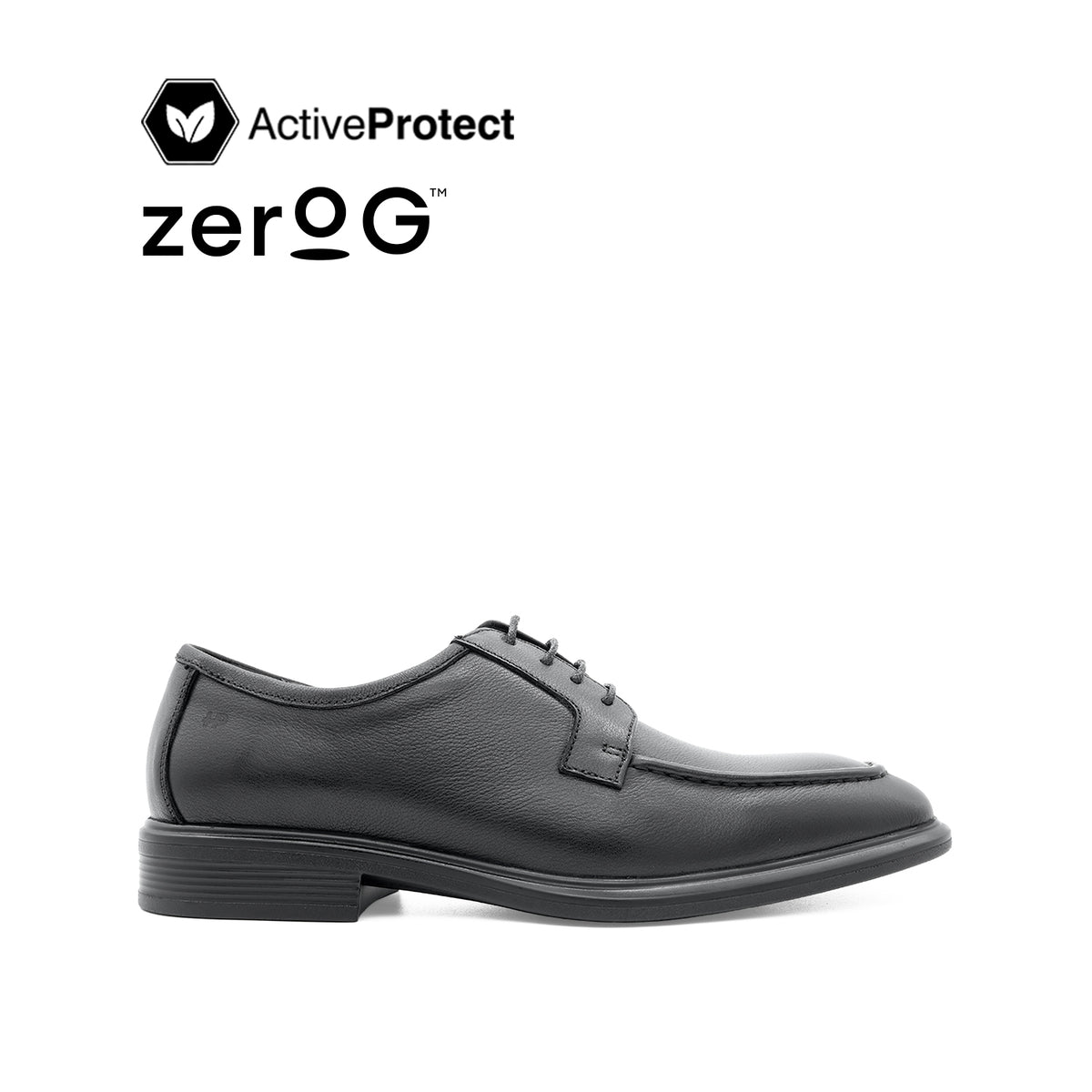 Osrik Lace Up Apron Toe Men's Shoes - Black Leather – Hush Puppies ...